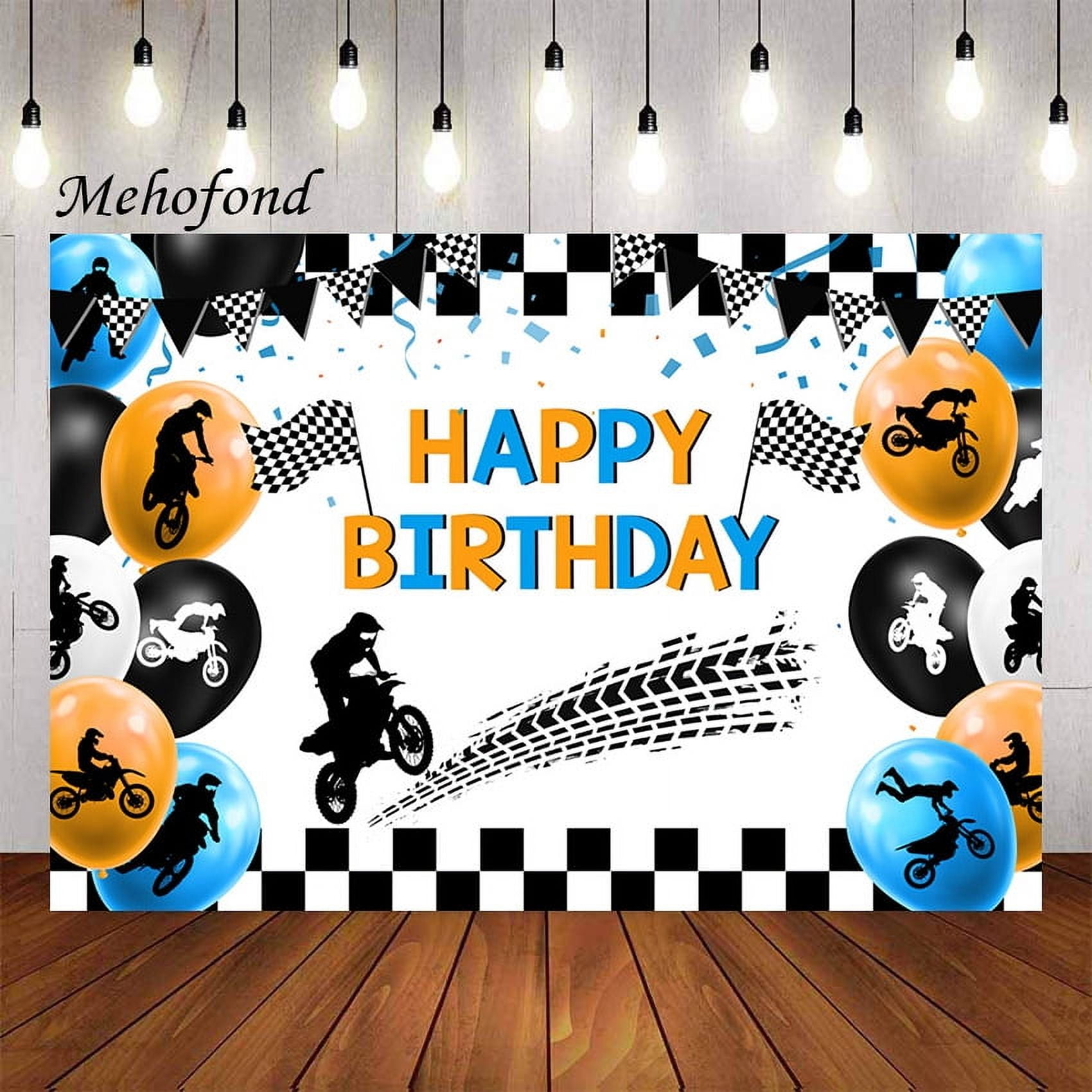 Mehofond Motocross Photography Background Blue Balloons r Motorcycle ...