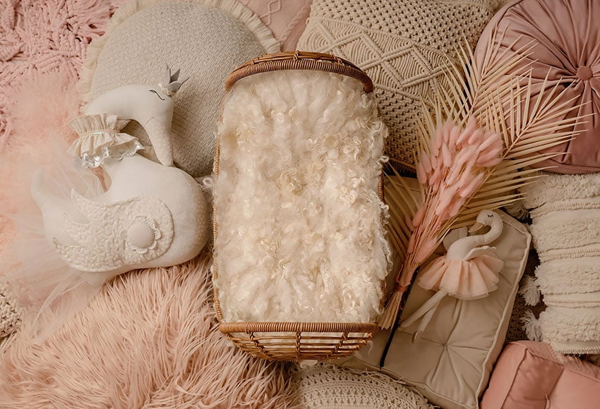 Mehofond Newborn Swaddle Photography Backdrop Birthday Sweet Baby ...