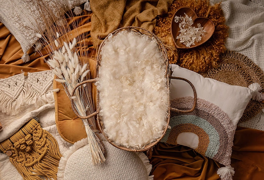 Mehofond Newborn Swaddle Photography Backdrop Birthday Sweet Baby ...