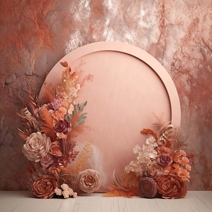 Mehofond Photography Backdrop Boho Baby Shower Pink Round Ring for ...