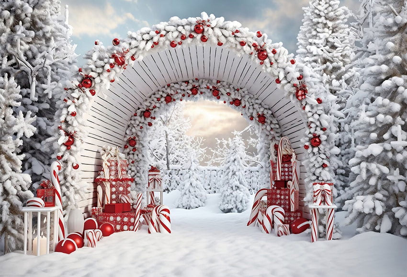 Mehofond Photography Backdrop Christmas Night Street for Kids Birthday ...