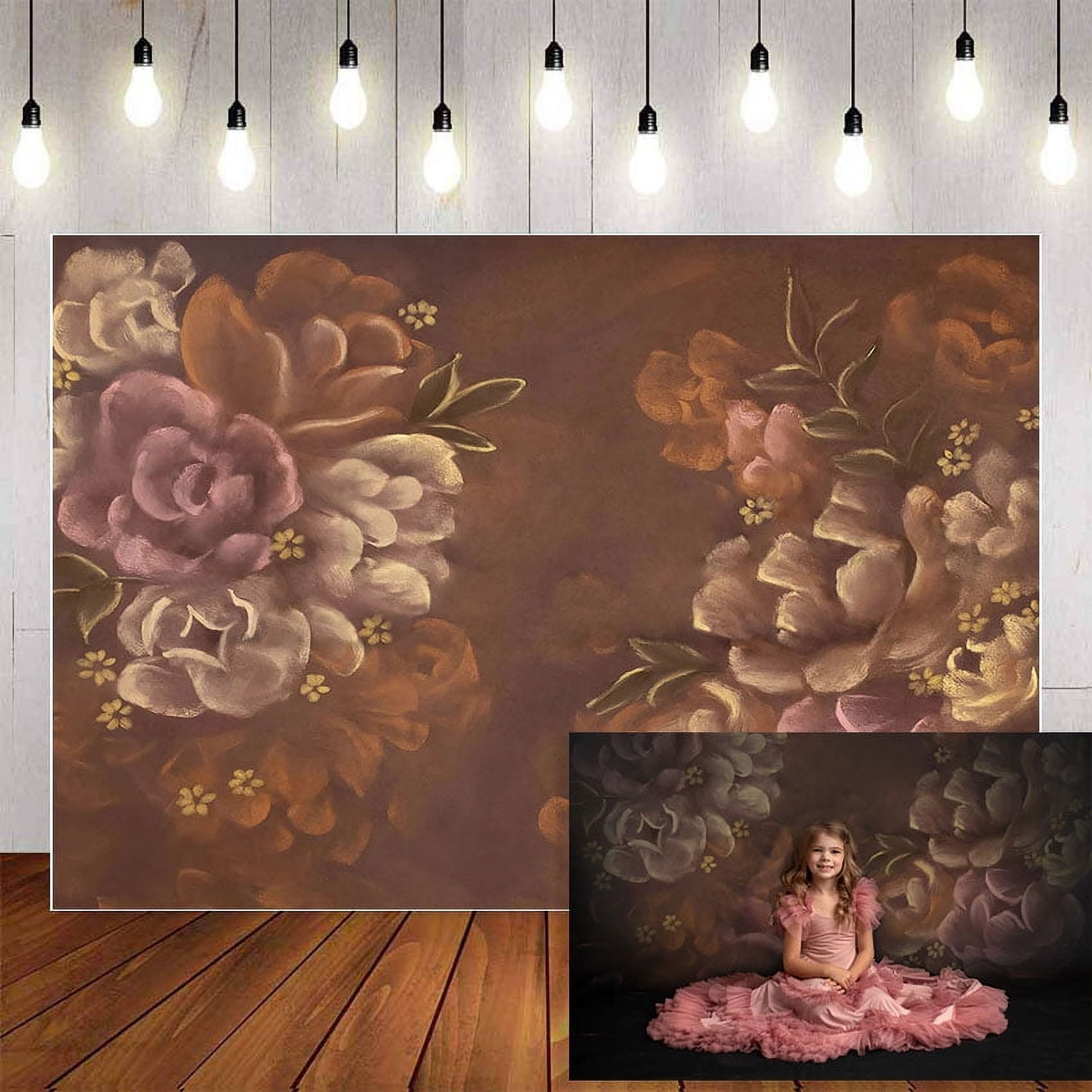 Mehofond Photography Backdrop Flowers Retro Floral Oil Painting Newborn ...