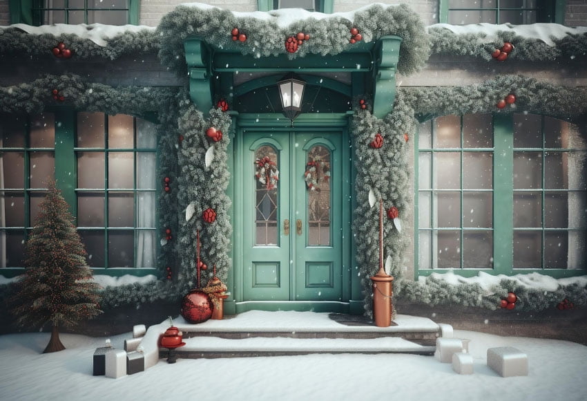 Mehofond Photography Backdrop Gingerbread House Candy Store Family ...