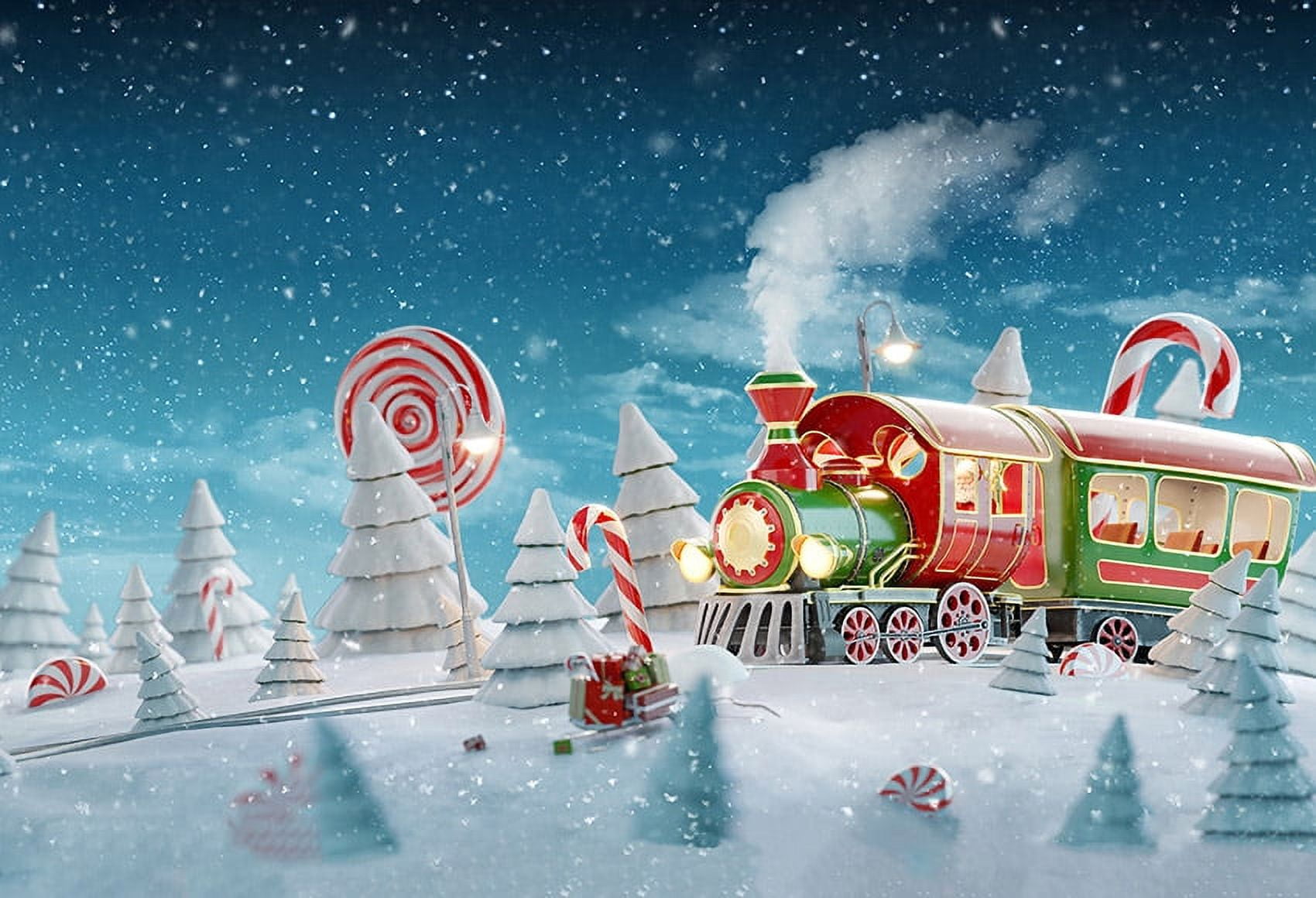 Mehofond Photography Backdrop Gingerbread House Candy Store Family ...