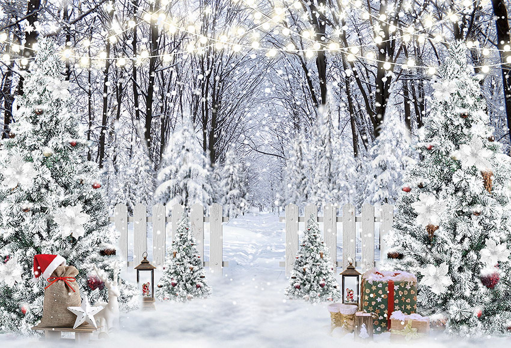 Mehofond Photography Backdrop Gingerbread House Candy Store Family ...