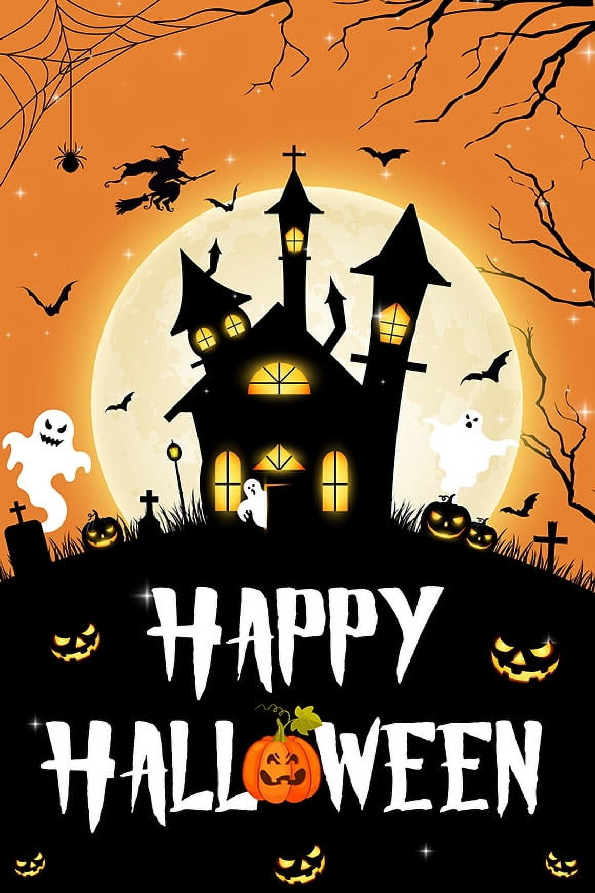 Mehofond Photography Backdrop Halloween Pumpkin Lantern Birthday Moon ...