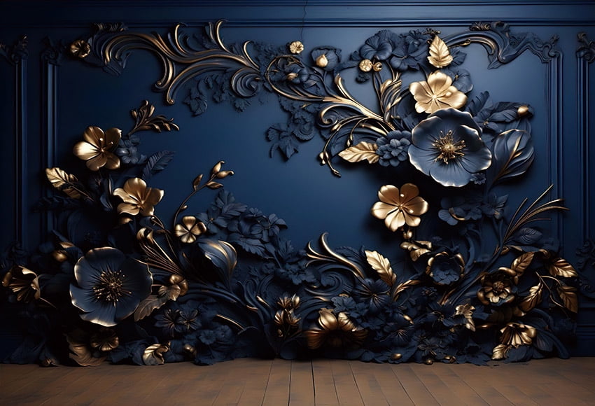 Mehofond Photography Backdrop Indoor Retro Blue Baby Shower Portrait ...