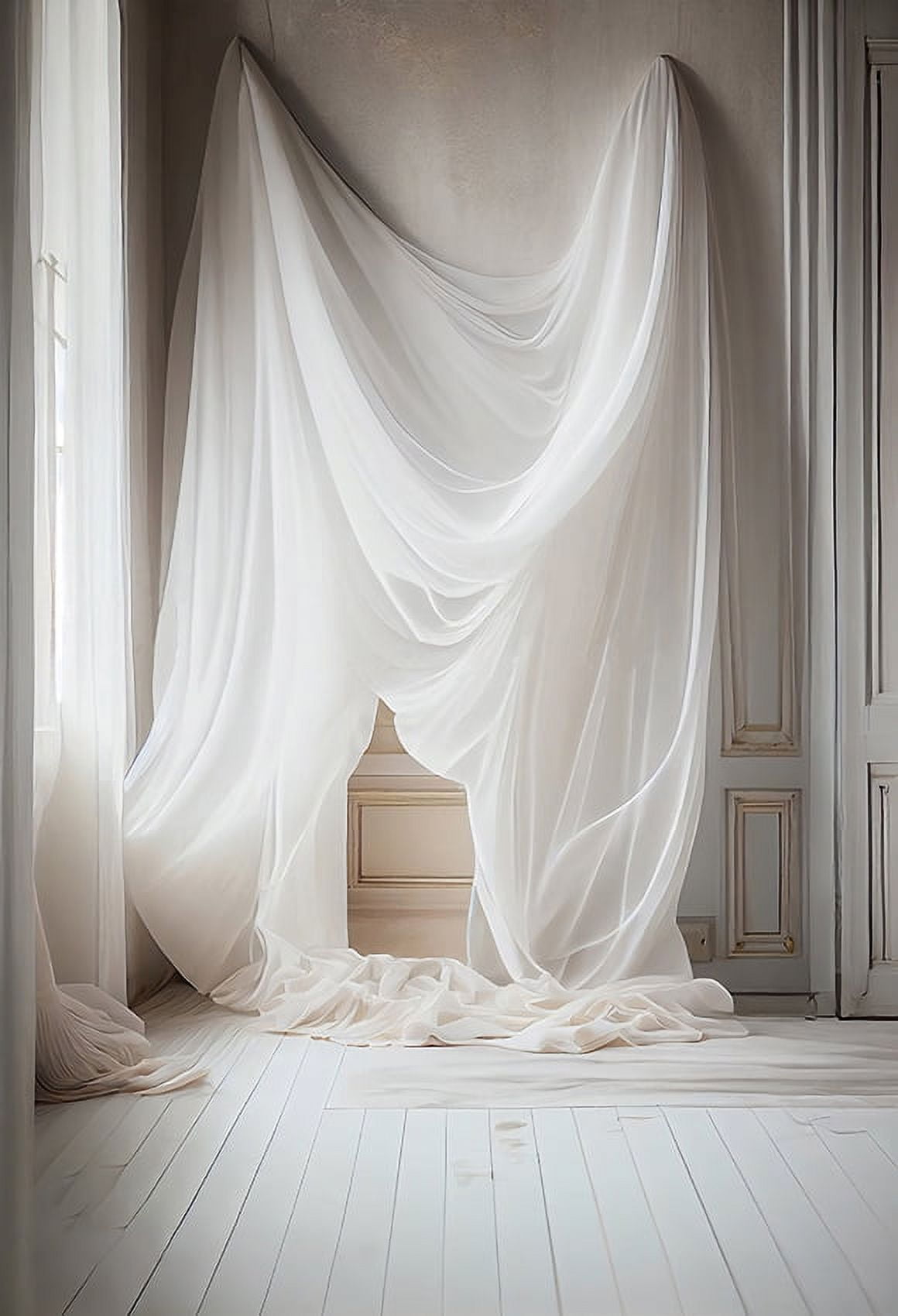 Mehofond Photography Backdrop Indoor White Curtain Room Princess ...