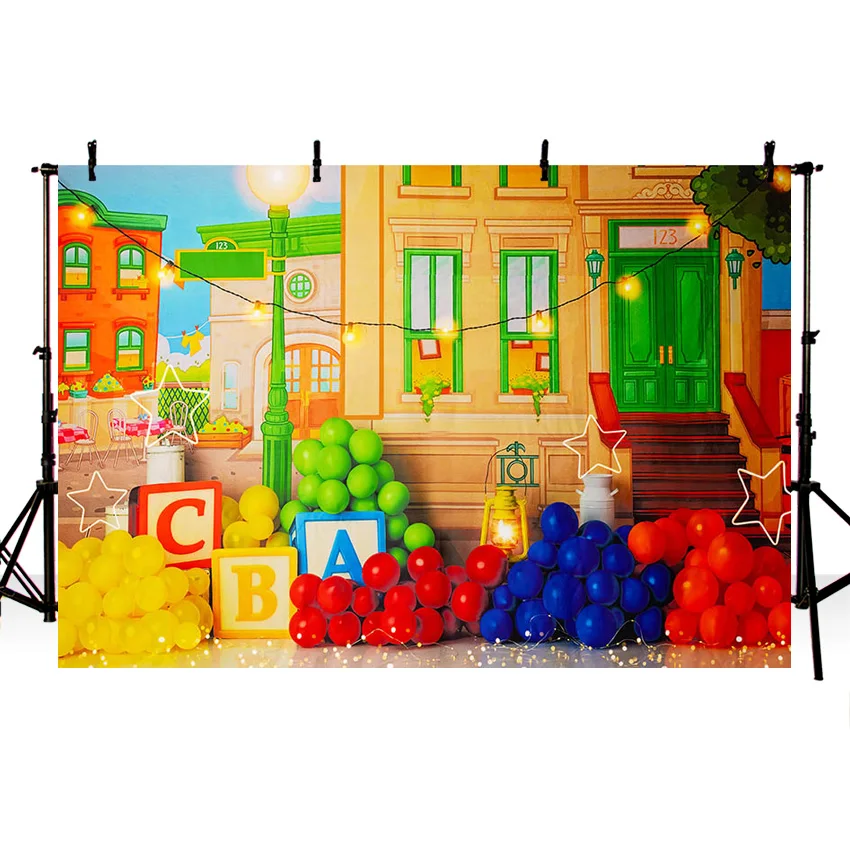 Mehofond Photography Backdrop Outdoor Back To School Student Party Oil ...