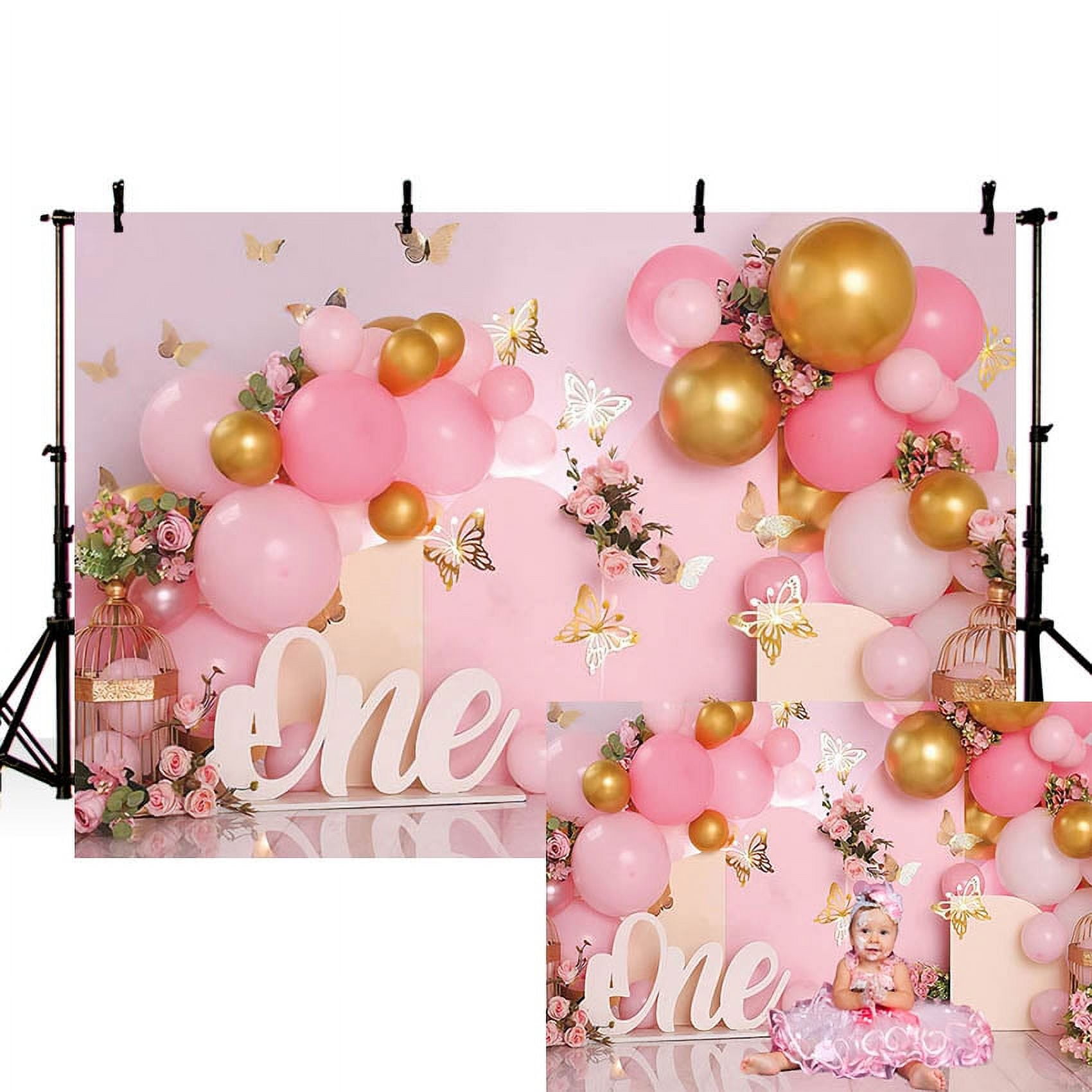 Mehofond Photography Backdrop Princess 1st Bithday Party Golden Balloon ...