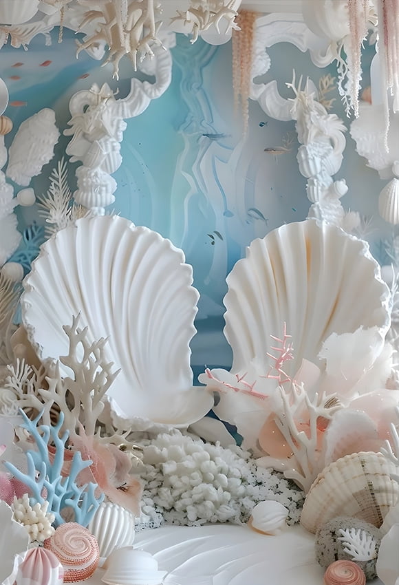 Mehofond Photography Backdrop Princess Birthday Party Summer Blue Ocean ...