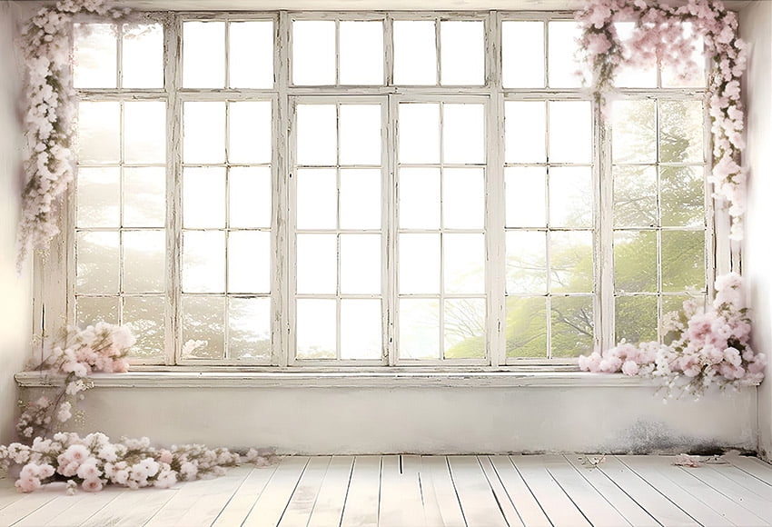 Mehofond Photography Backdrop Wedding White Window Flower For Bridal ...