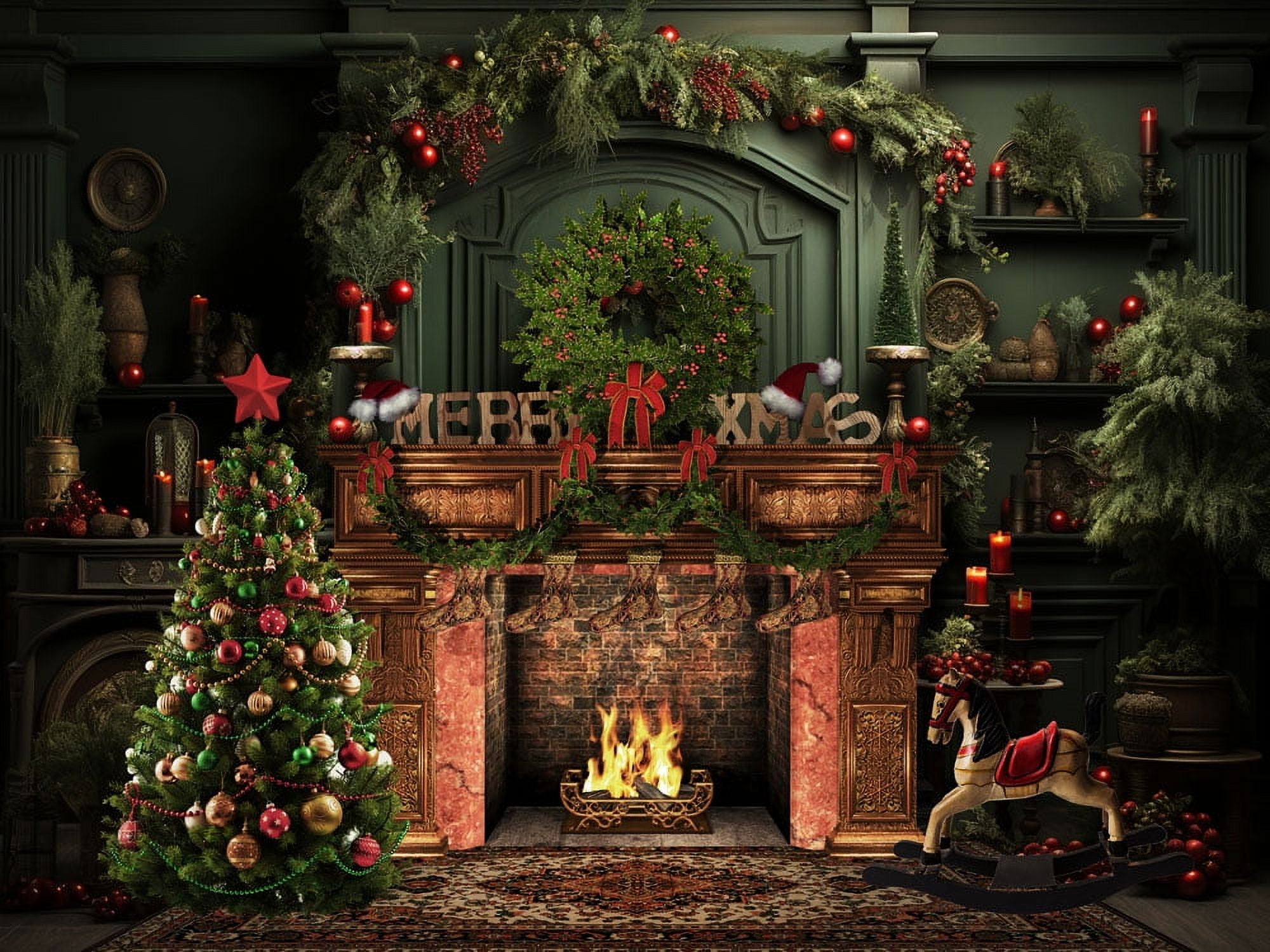 Mehofond Photography Backdrop Xmas Castle Party Family Festival ...