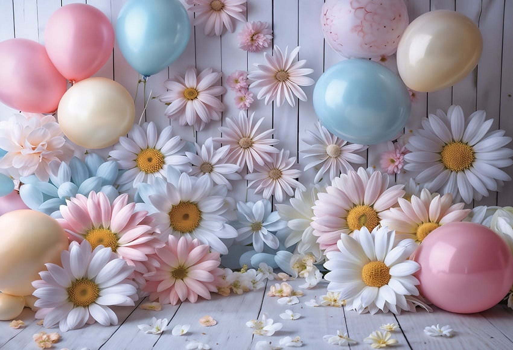 Mehofond Photography Backdrops Daisy Flower Front Door Newborn Birthday ...