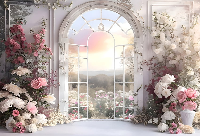 Mehofond Photography Backdrops Spring Flower Garden Wonderland Girl ...