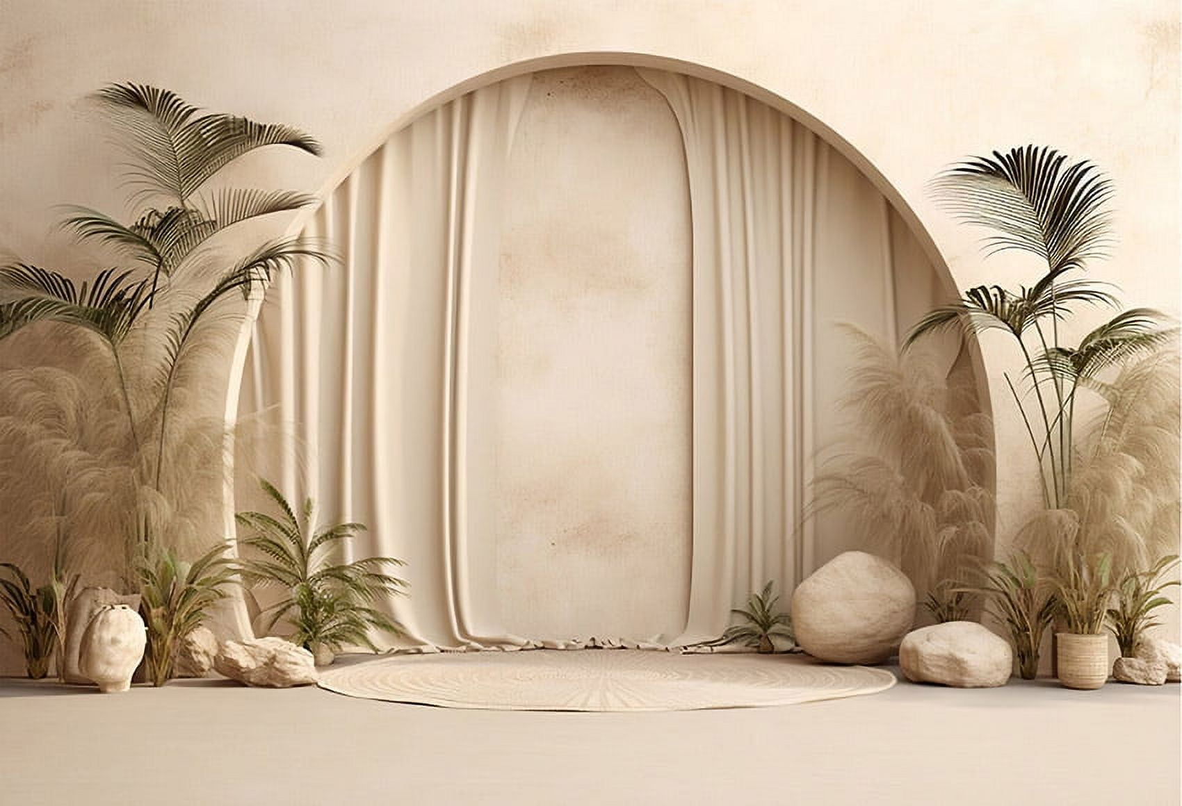 Mehofond Photography Background Boho Pampas Grass Floral Wall Maternity ...