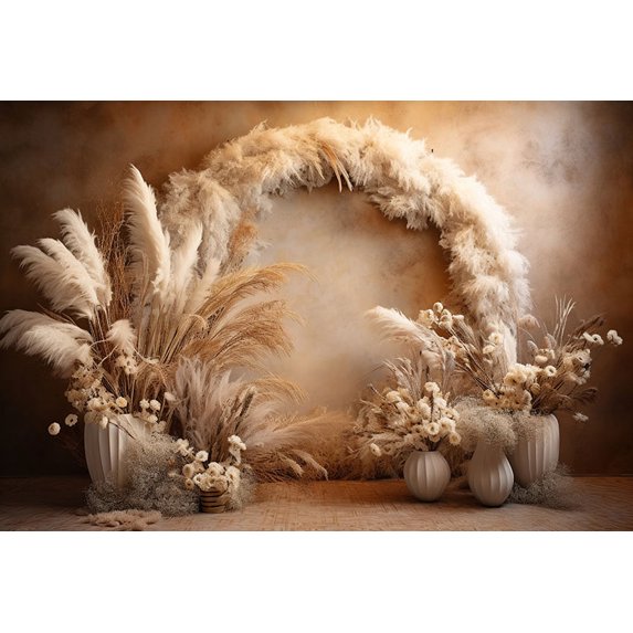 Mehofond Photography Background Boho Pampas Grass Wedding Pregnant Kids ...