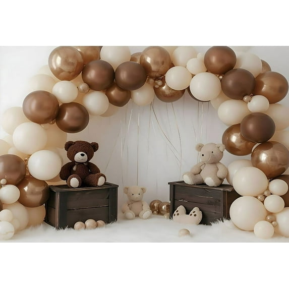 Mehofond Photography Background Boho Toy Bear Balloon Maternity Kids ...