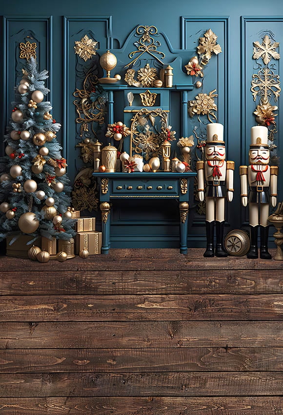 Mehofond Photography Background Christmas Tree ration Family Festival Party Soldier Gift Winter ...