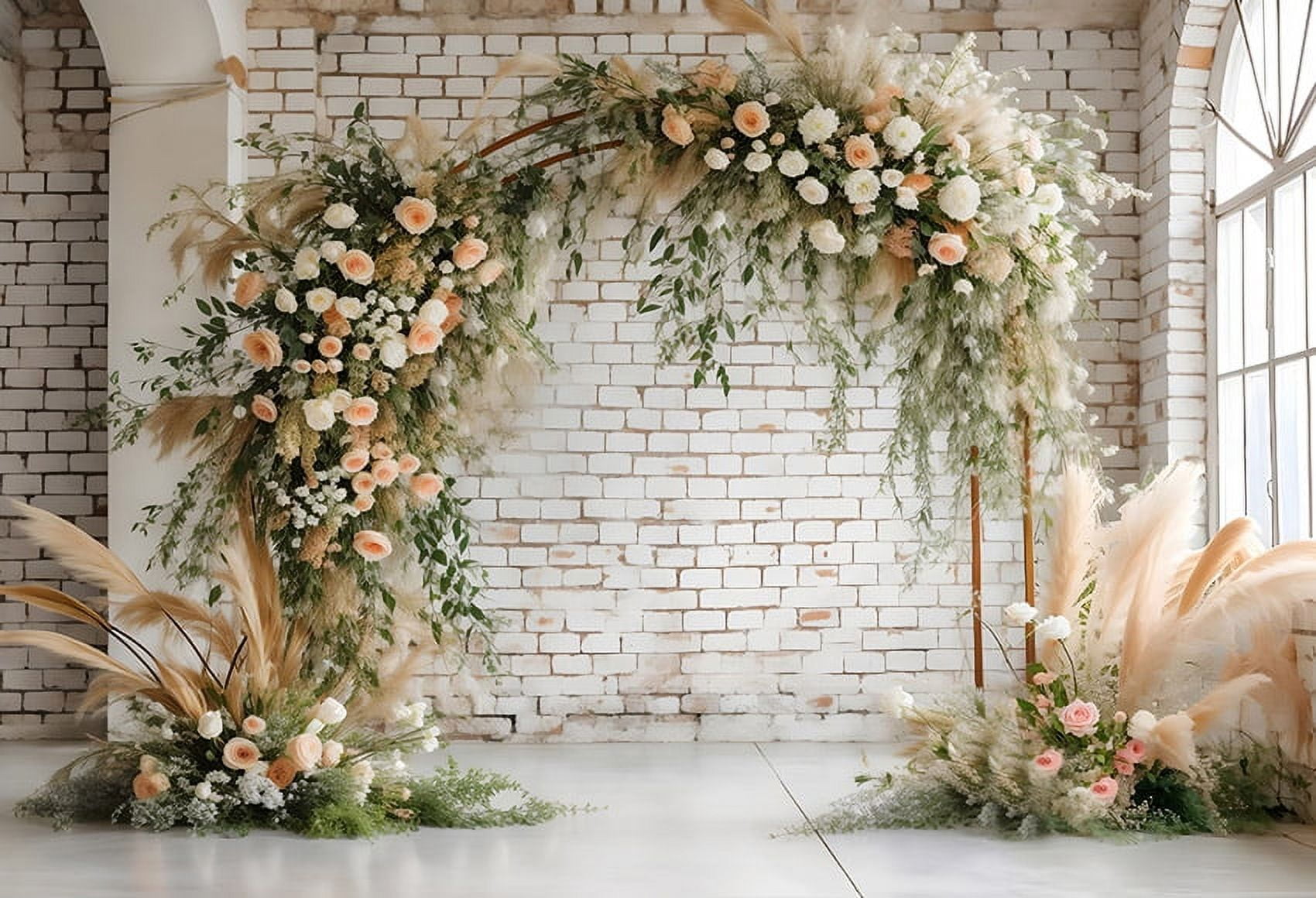 Mehofond Photography Background Indoor Pampas Grass Curtain Backdrops ...