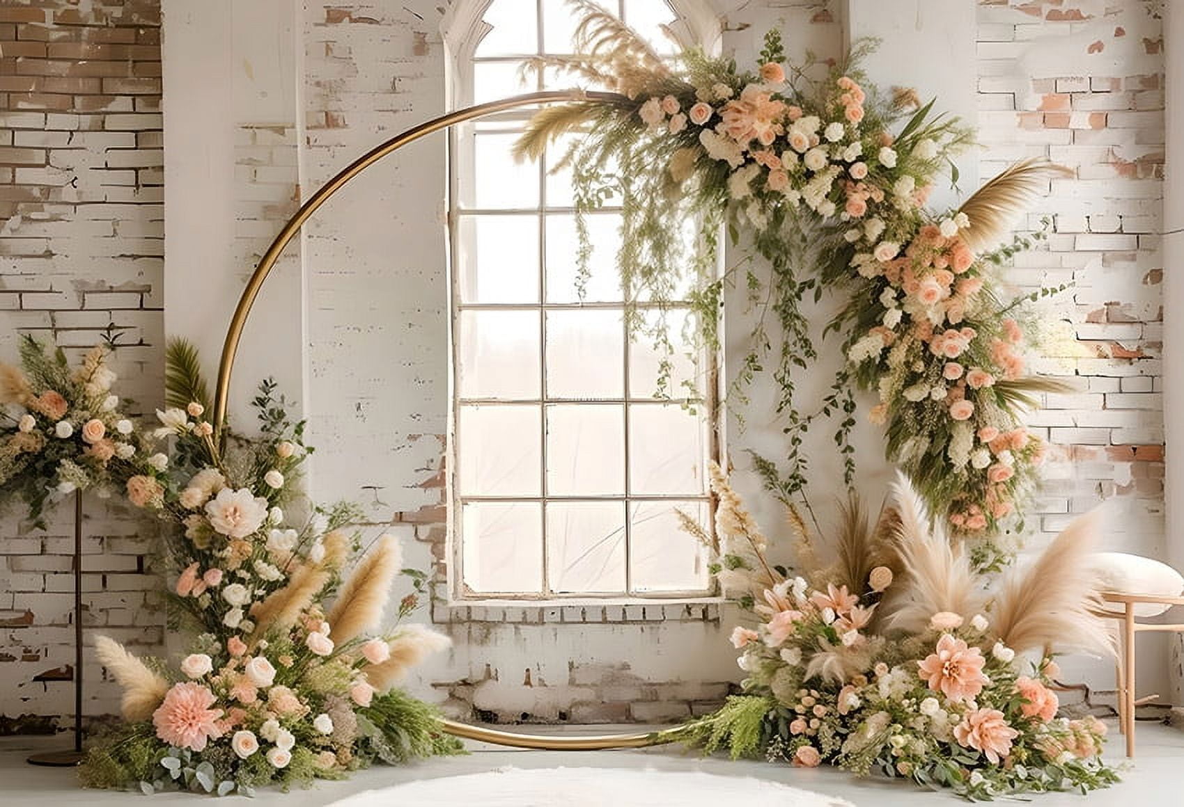 Mehofond Photography Background Indoor Pampas Grass Curtain Backdrops ...
