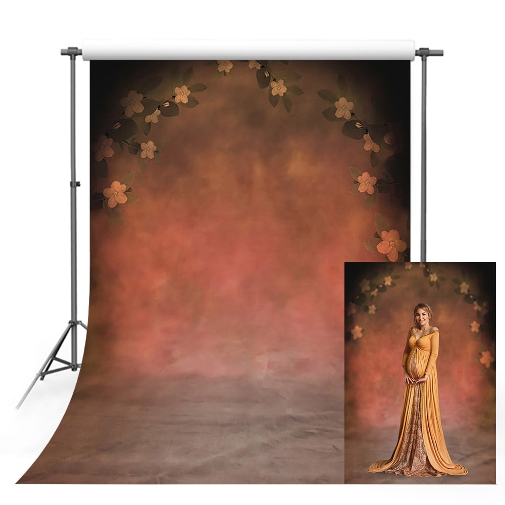 Mehofond Photography Background Orange Gradient Flower Backdrop Newborn ...