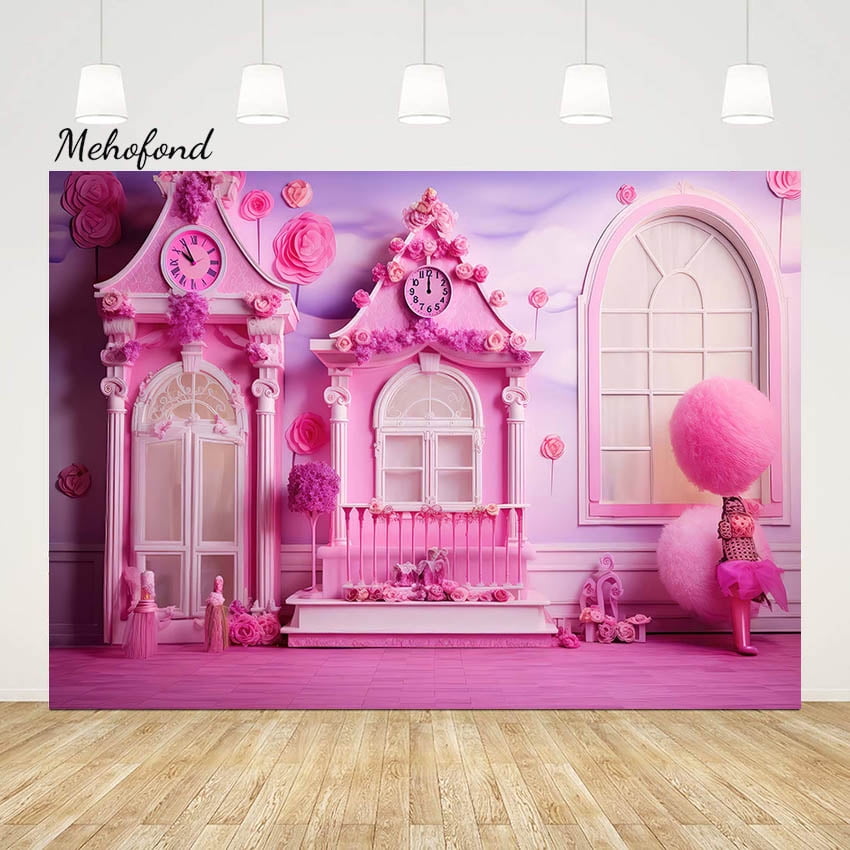 Mehofond Photography Background Pink Flower House Princess Girl ...