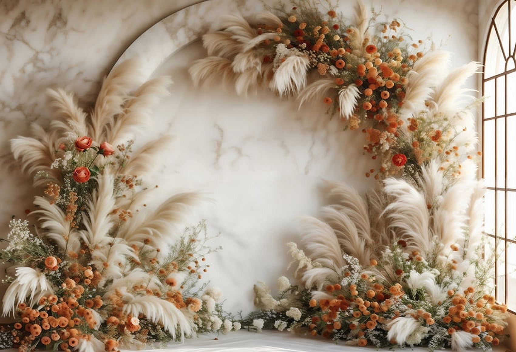 Mehofond Photography Background Vintage Boho Pampas Grass Backdrop ...