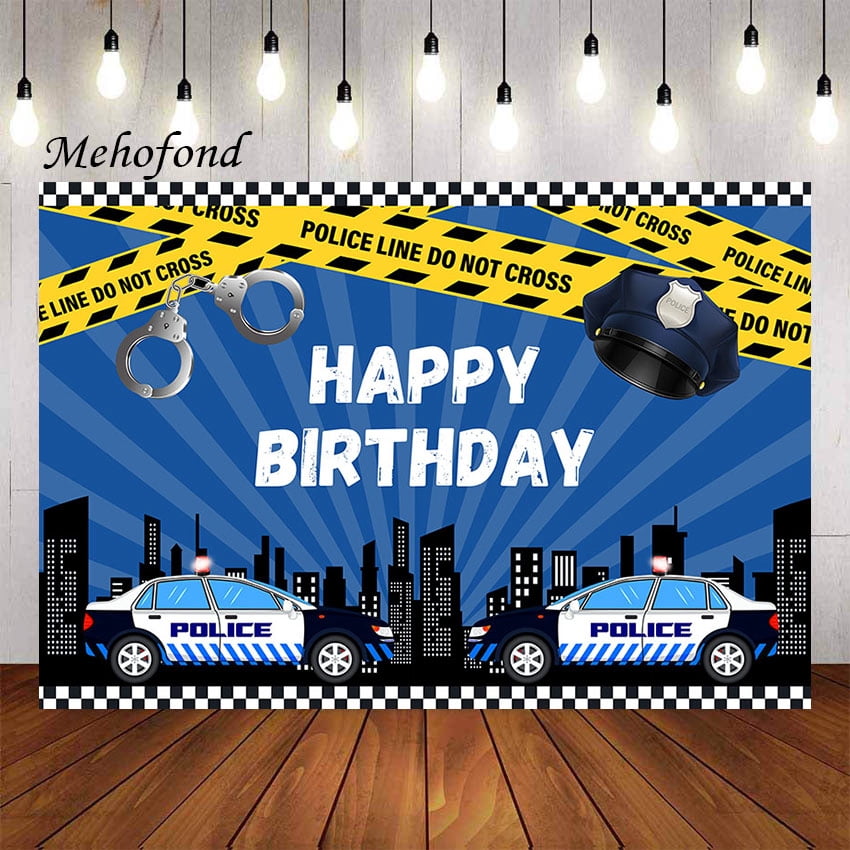 Mehofond Police Themed Photography Background Policeman Freeze Boys ...