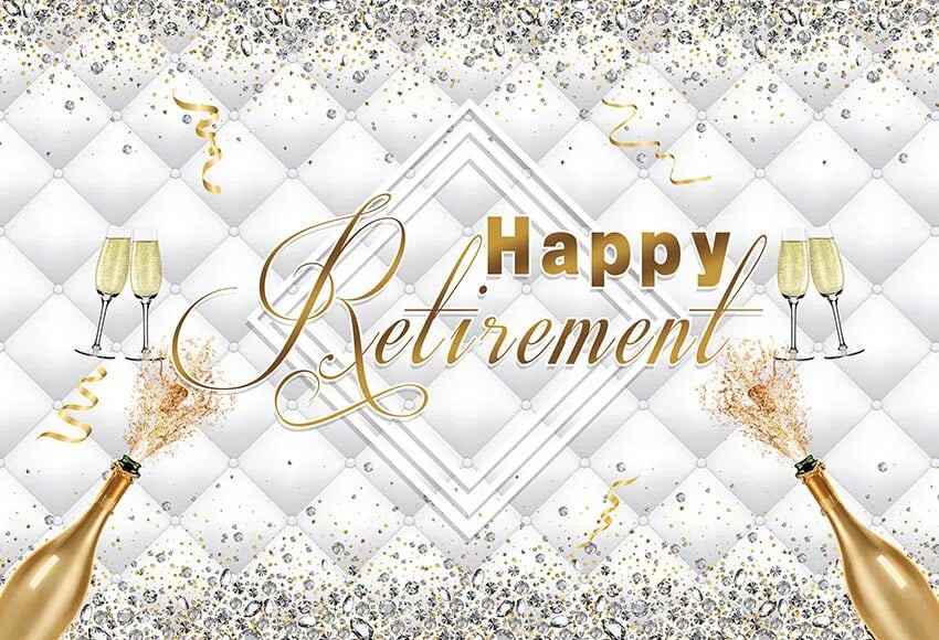 Mehofond Retirement Party Backdrop Champagne Balloon ...