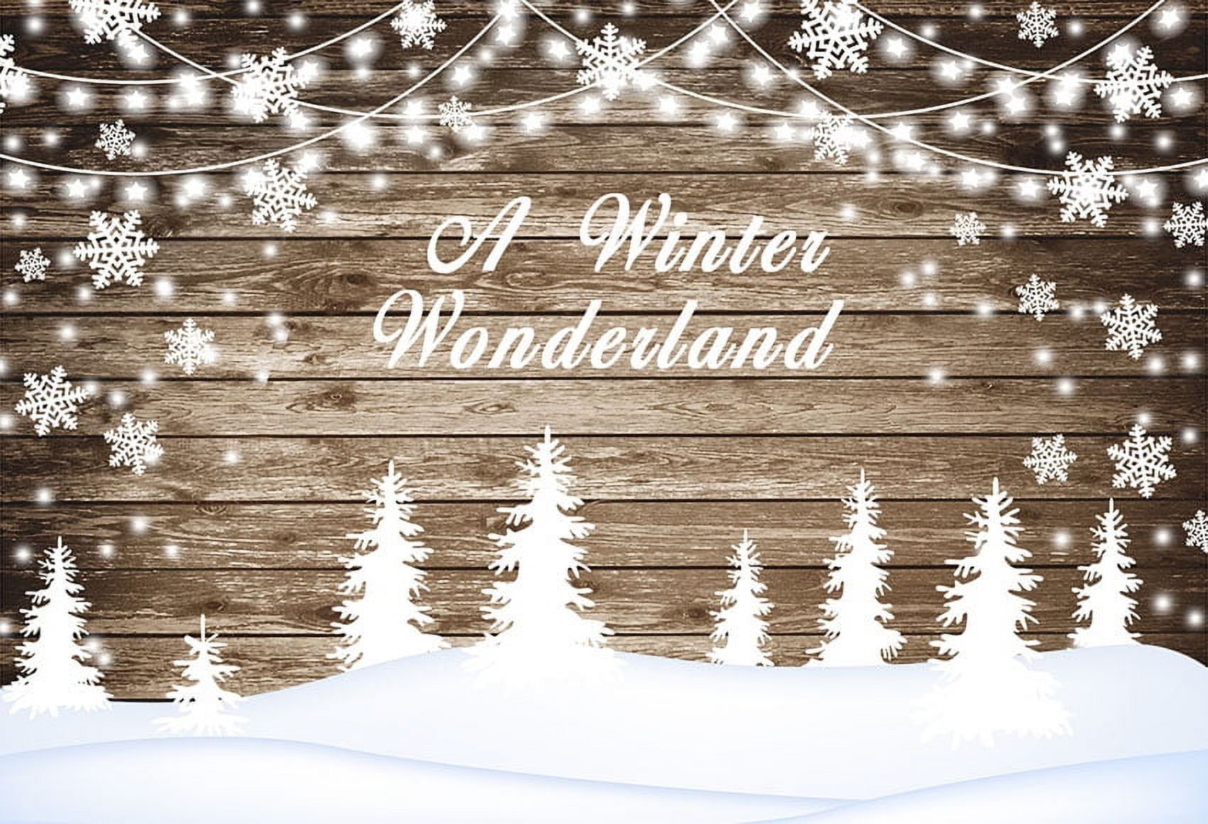 Mehofond Rustic Wood Photography Background Shinning Lights Snowflake ...