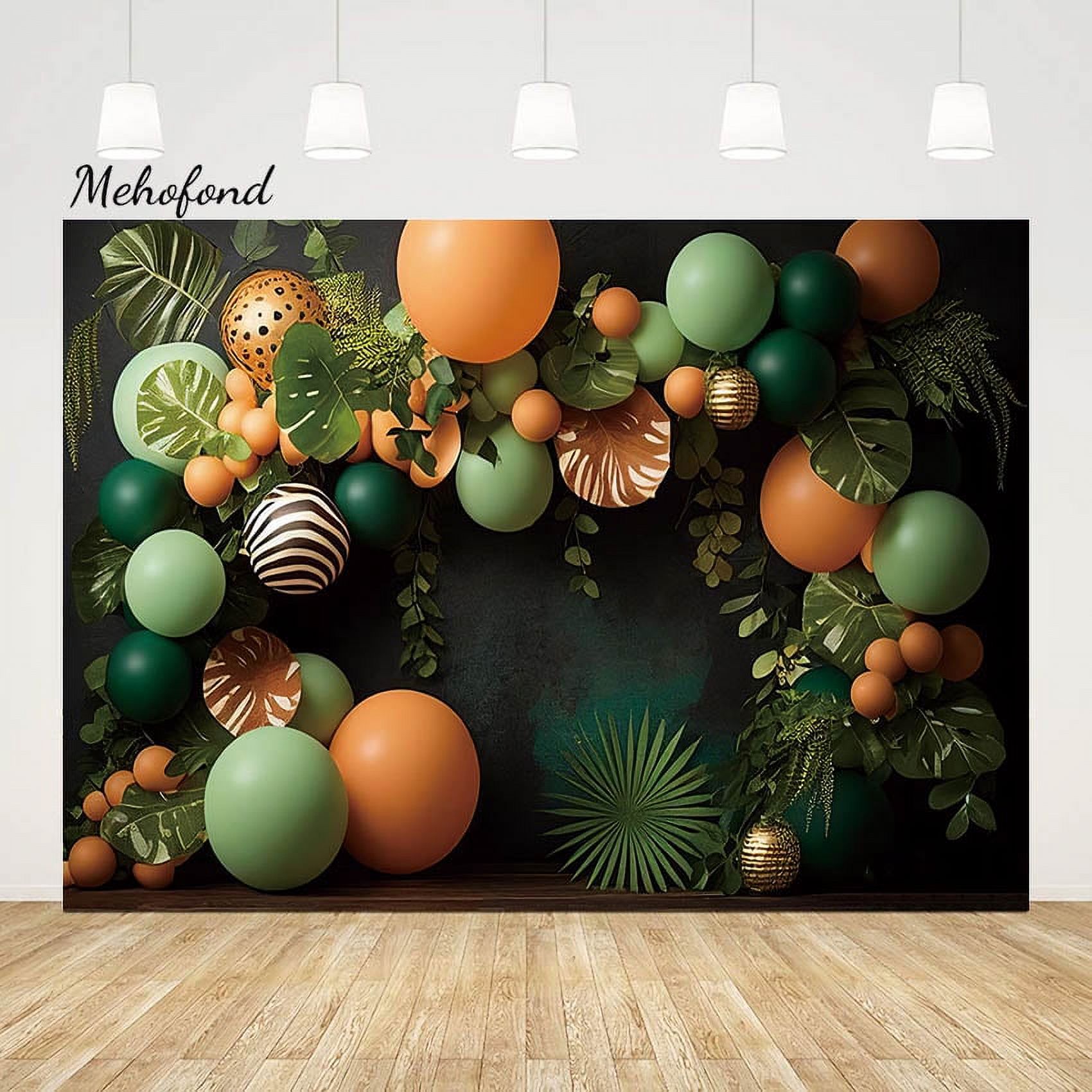 Mehofond Safari Balloon Photography Backdrop Green Jungle Forest Wild ...