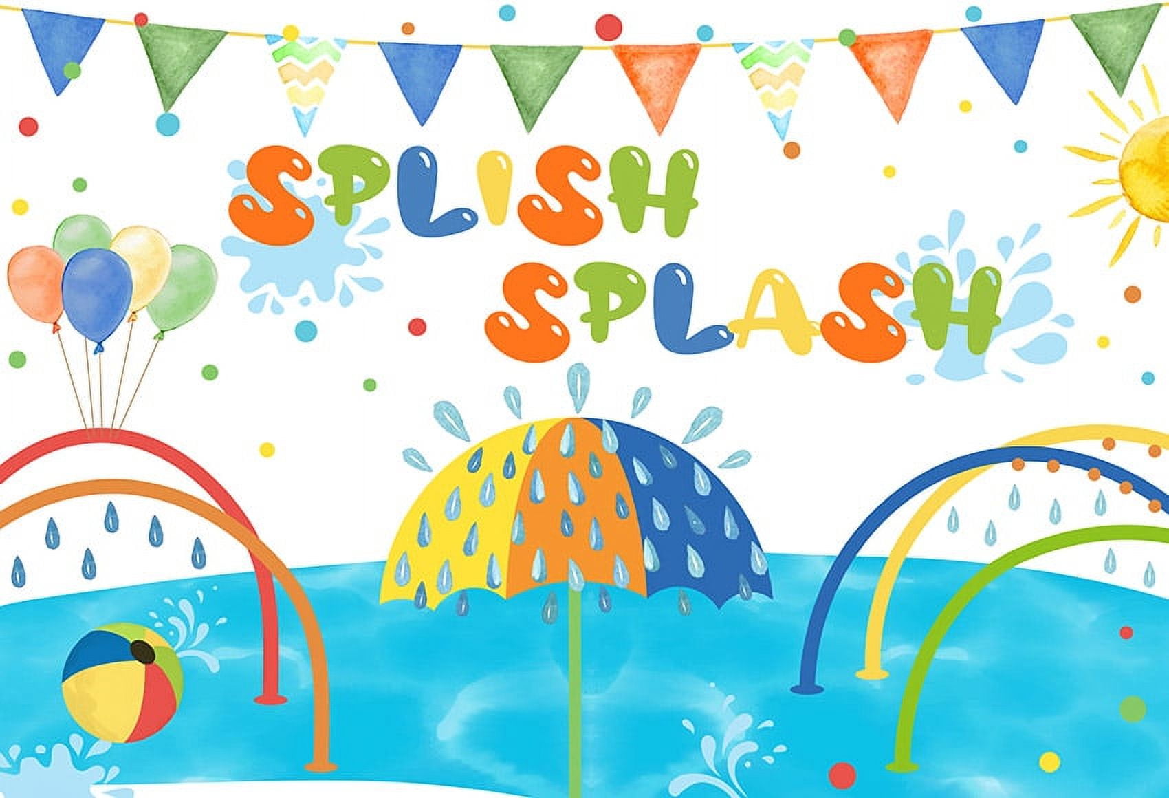 Mehofond Summer Splish Splash Backdrops For Photography Pool Birthday ...