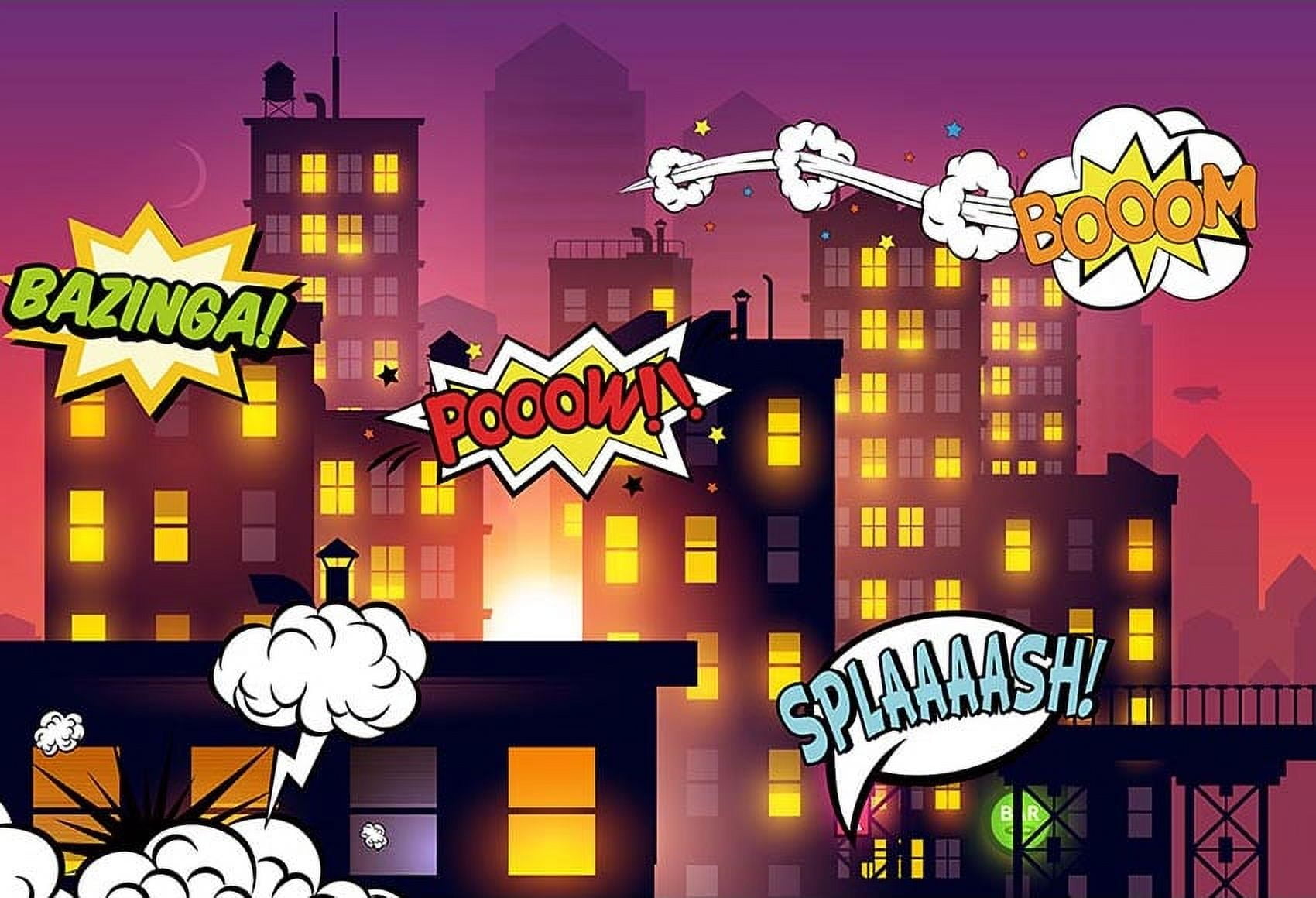 Mehofond Superhero Cityscape Photography Background Super Hero Buildings Scenes Baby Shower ...