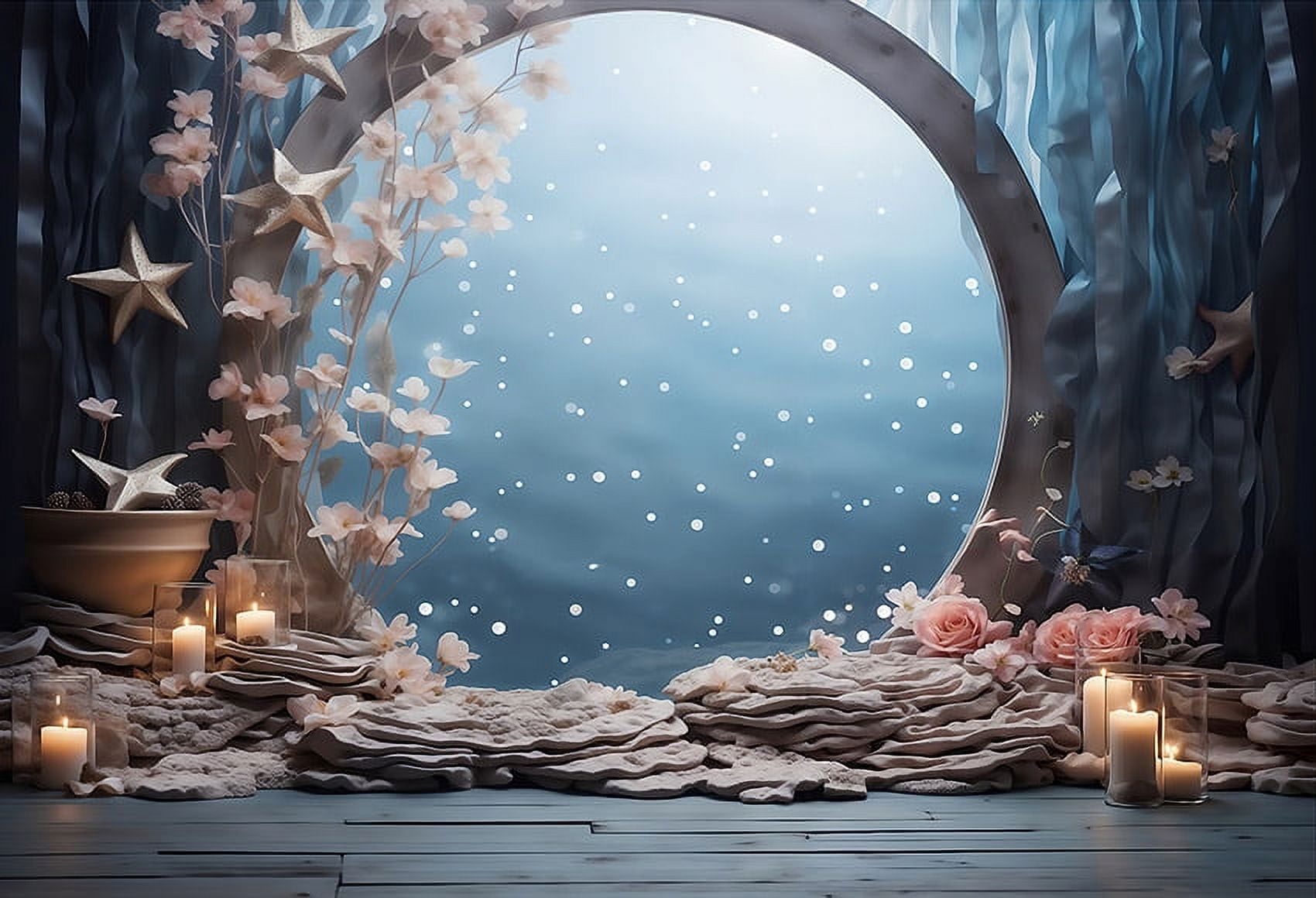 Mehofond Underwater World Photography Backdrop Undersea Star Coral Star ...