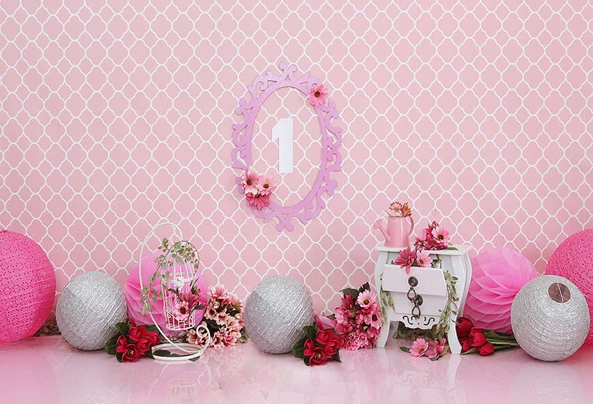 Mehofond Welcome Baby Birthday Backdrop Photography Cake Smash Pink ...