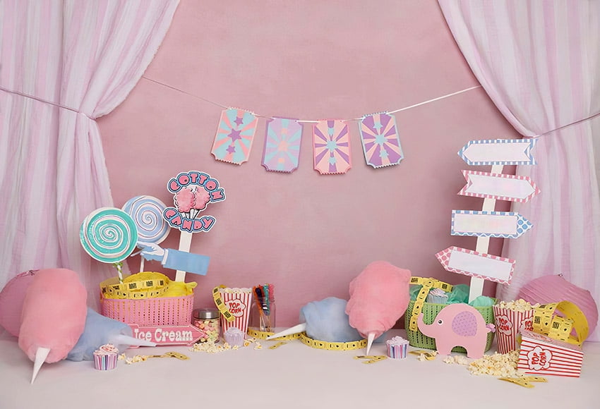 Mehofond Welcome Baby Birthday Backdrop Photography Cake Smash Pink ...
