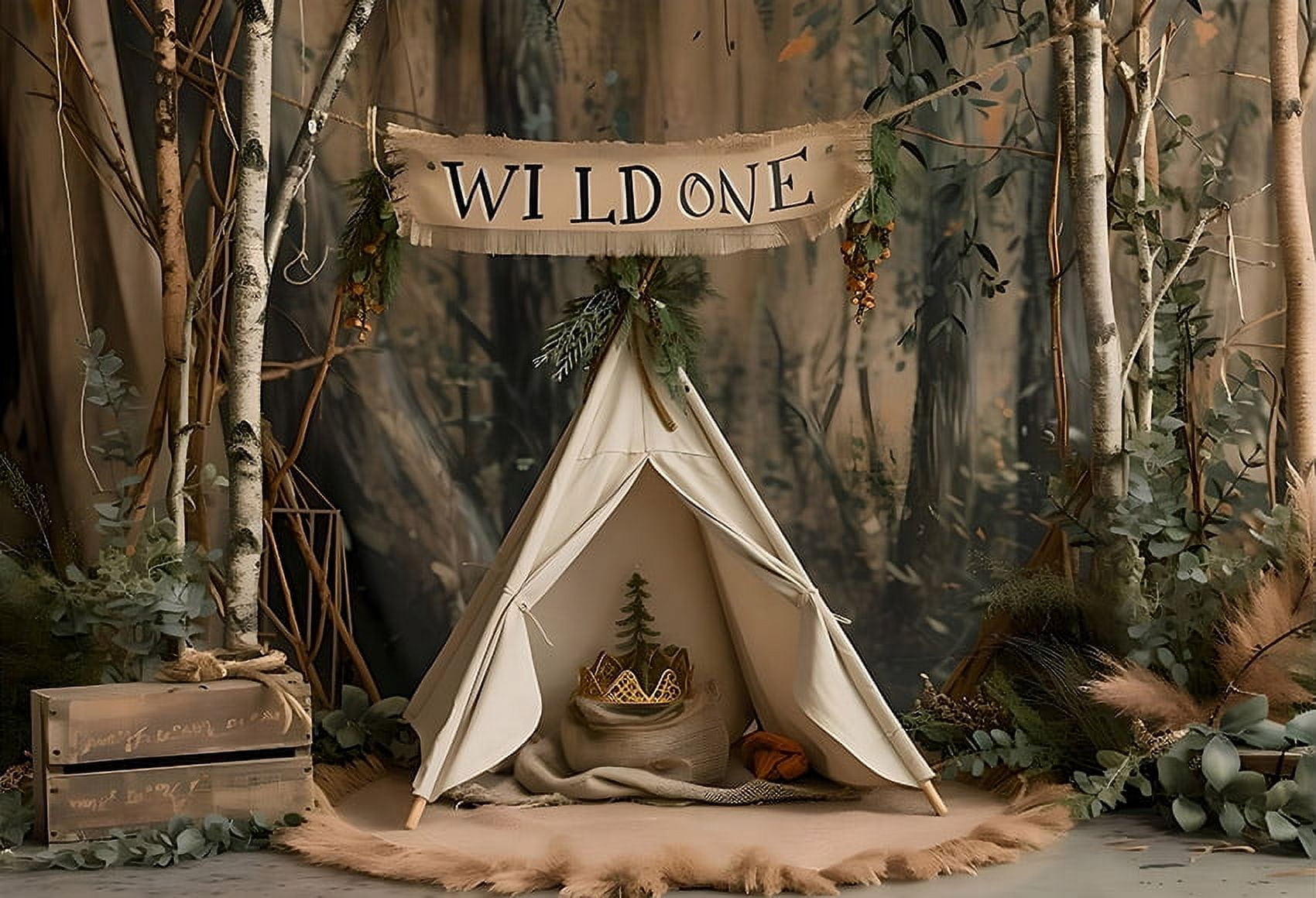 Mehofond Wild One Theme Backdrop Newborn 1st Baby Birthday Party ...