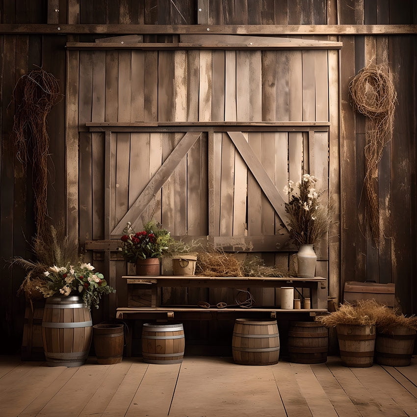 Mehofond Wooden Farm Barn Backdrops Photography Props Child Baby ...