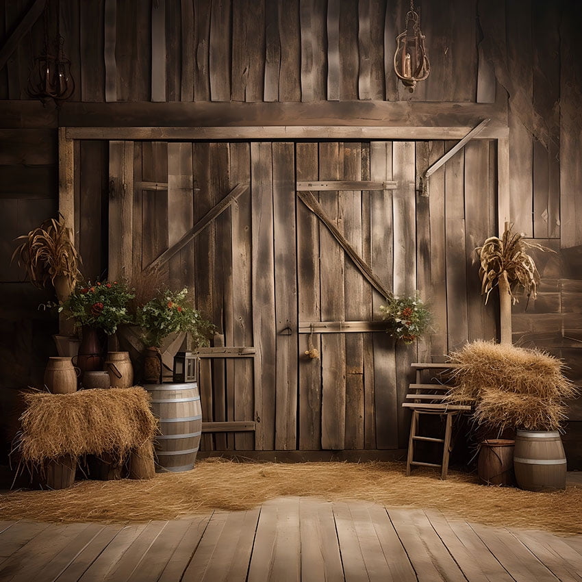 Mehofond Wooden Farm Barn Backdrops Photography Props Child Baby ...