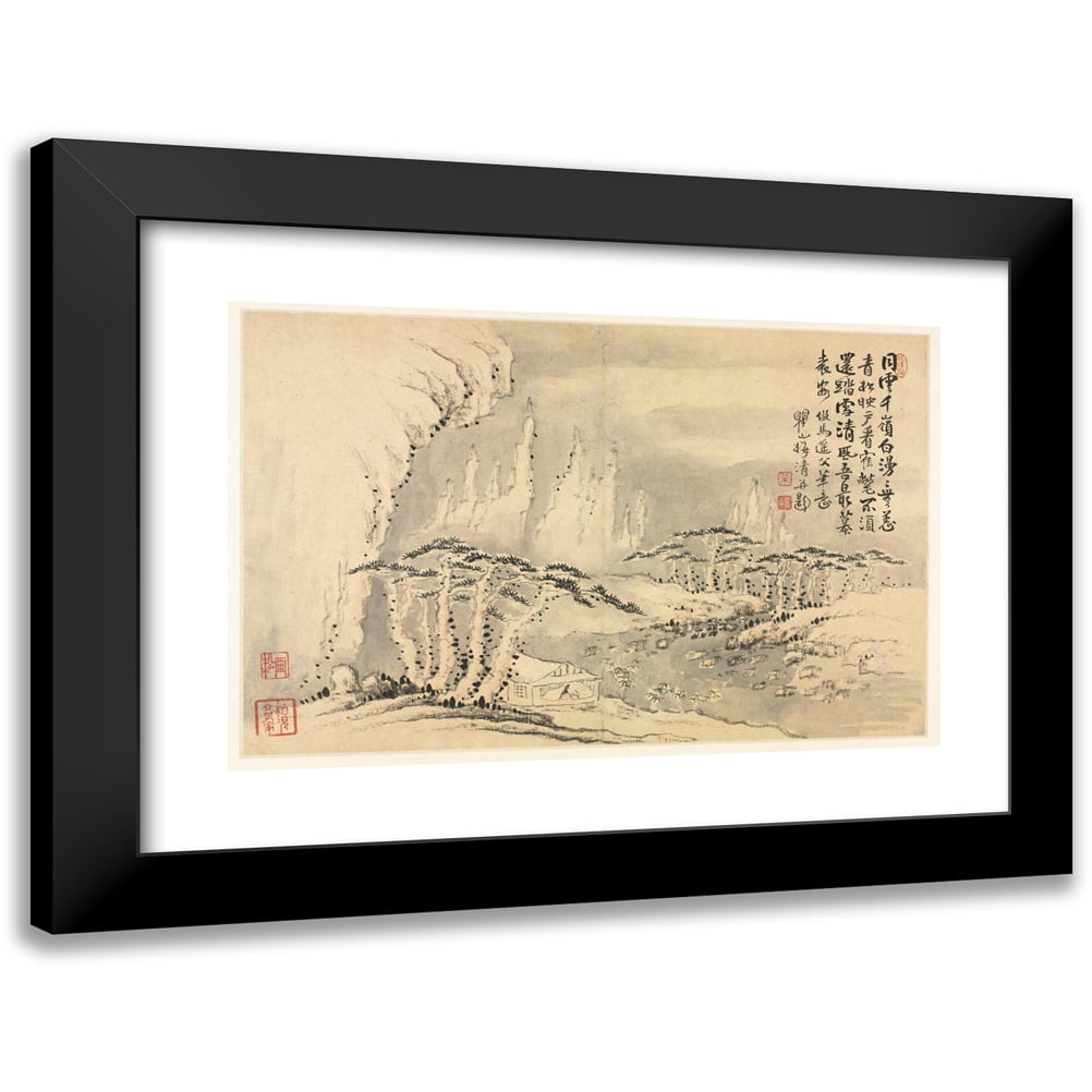 Mei Qing 14x11 Black Modern Framed Museum Art Print Titled - Landscapes ...