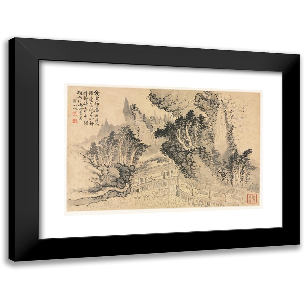 Mei Qing 24x17 Black Modern Framed Museum Art Print Titled - Landscapes ...