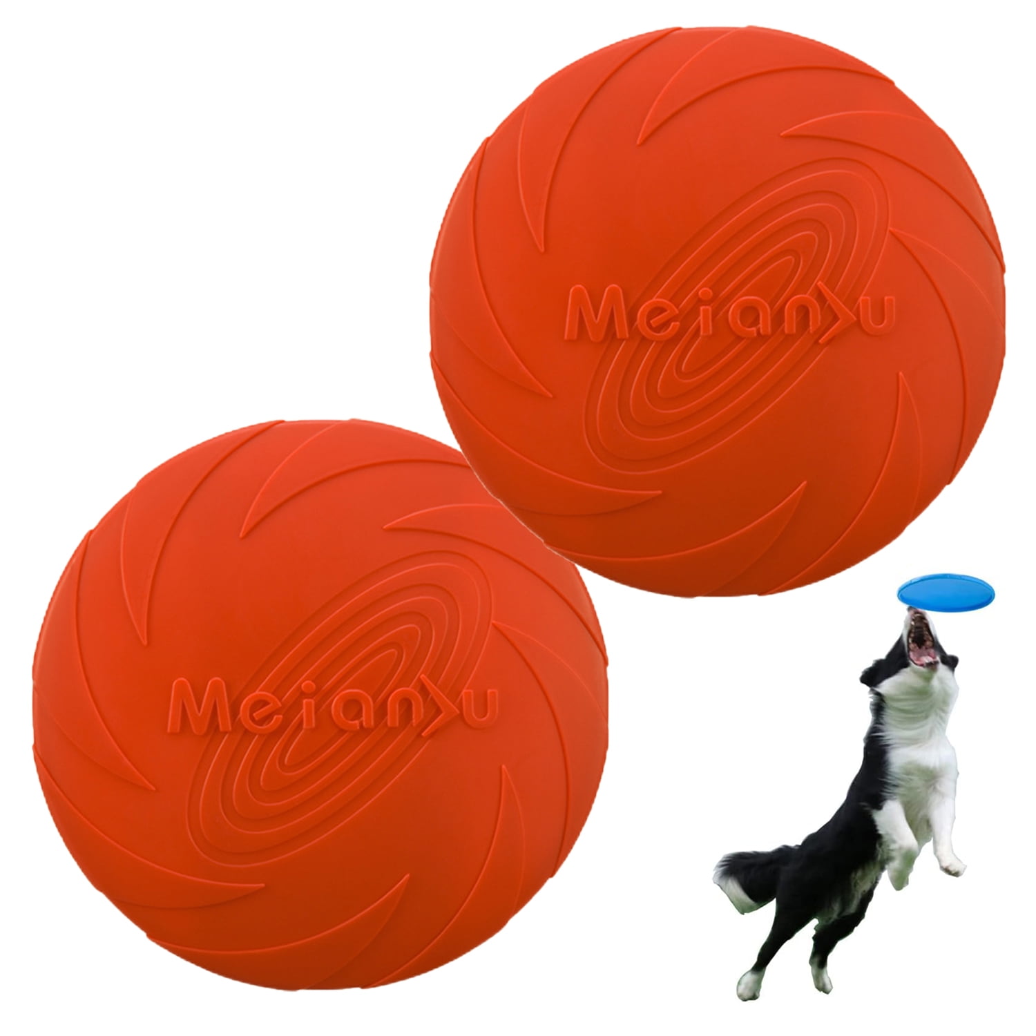 Meianju Pet Dog Frisbee, 2 Pieces 8.6 Inch Dog Frisbee, Pet Interactive ...