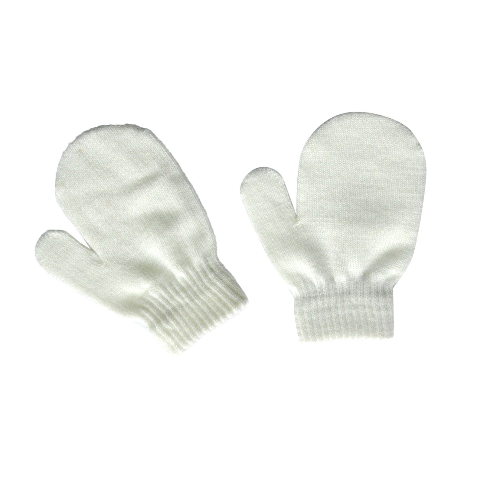 Meichang 1 Pairs Winter Toddler Mittens Solid Soft Knitted Gloves Cold ...