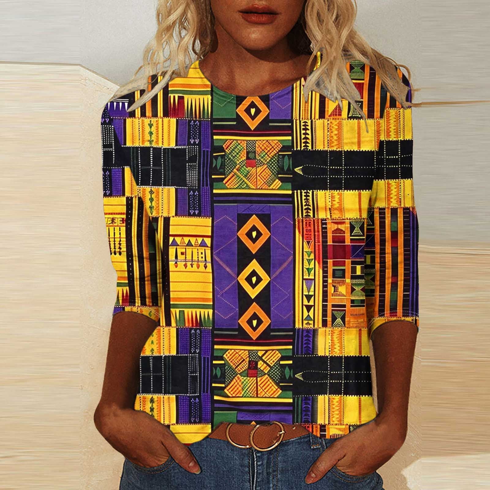 Meichang 3/4 Length Sleeve Womens Tops Black History Month Shirt ...