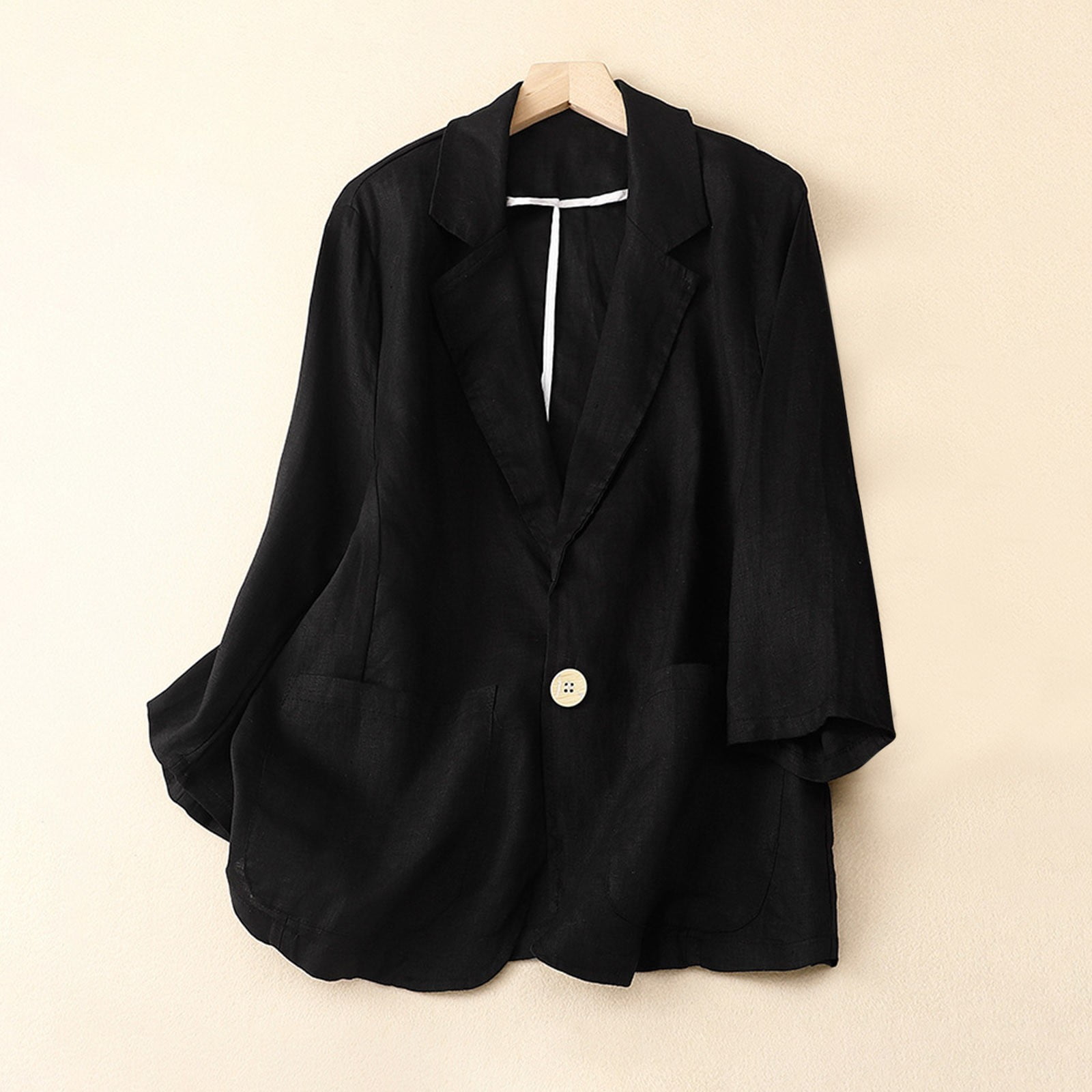 Meichang Cotton Linen Jacket Blazer Women Suit Jackets for Work ...