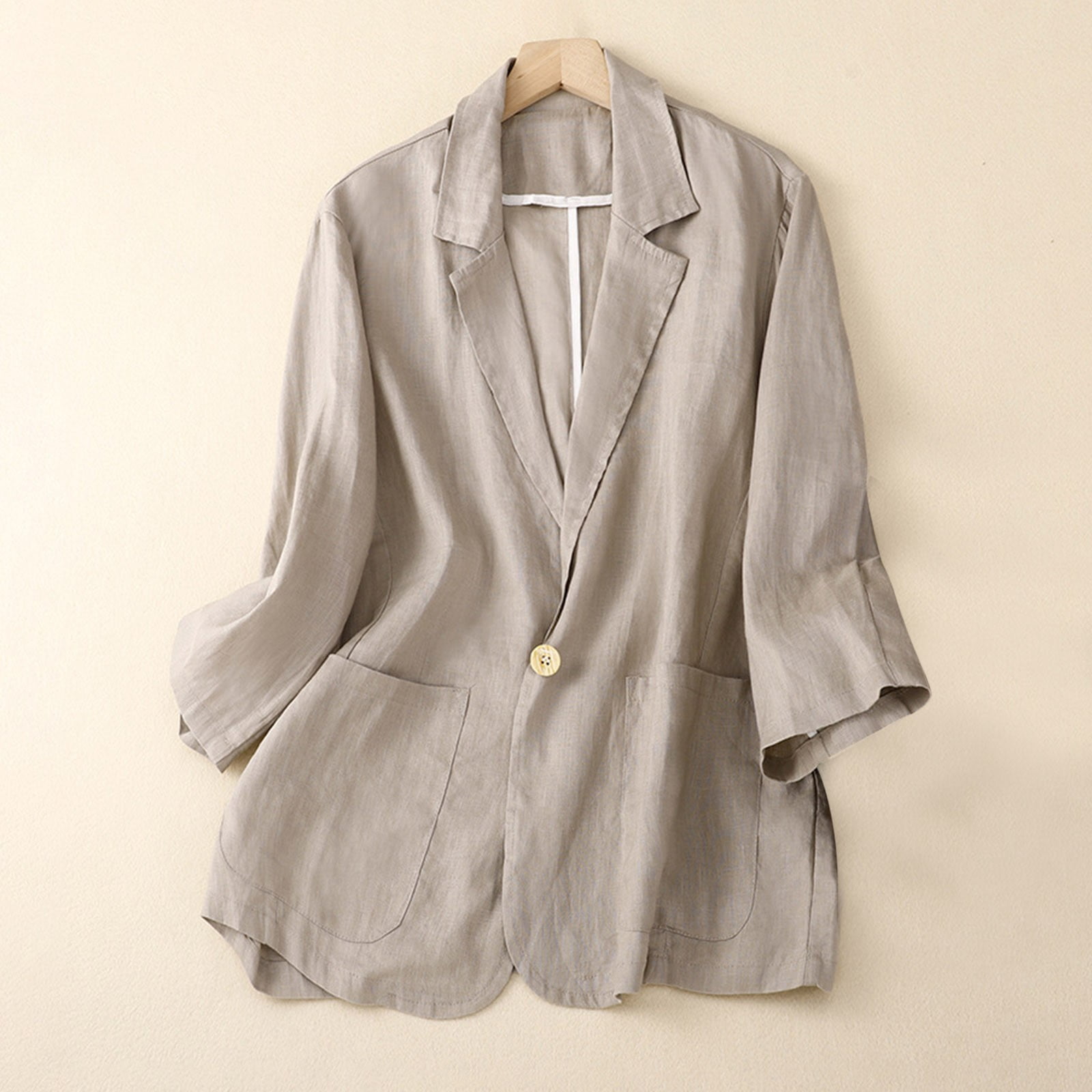 Meichang Cotton Linen Jacket Blazer Women Suit Jackets for Work ...