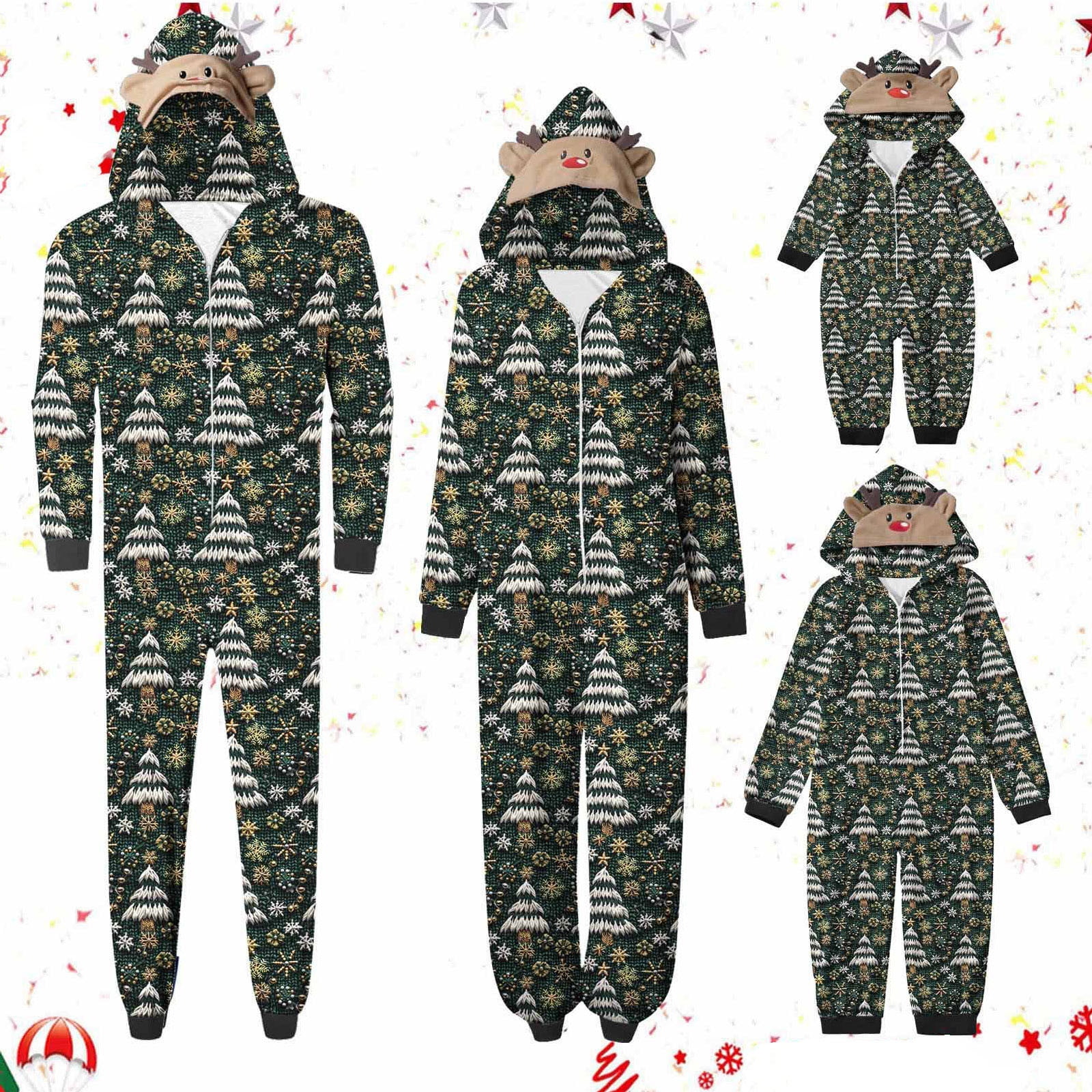 Meichang Family Christmas Pajamas Matching Sets Onesies Jumpsuits ...