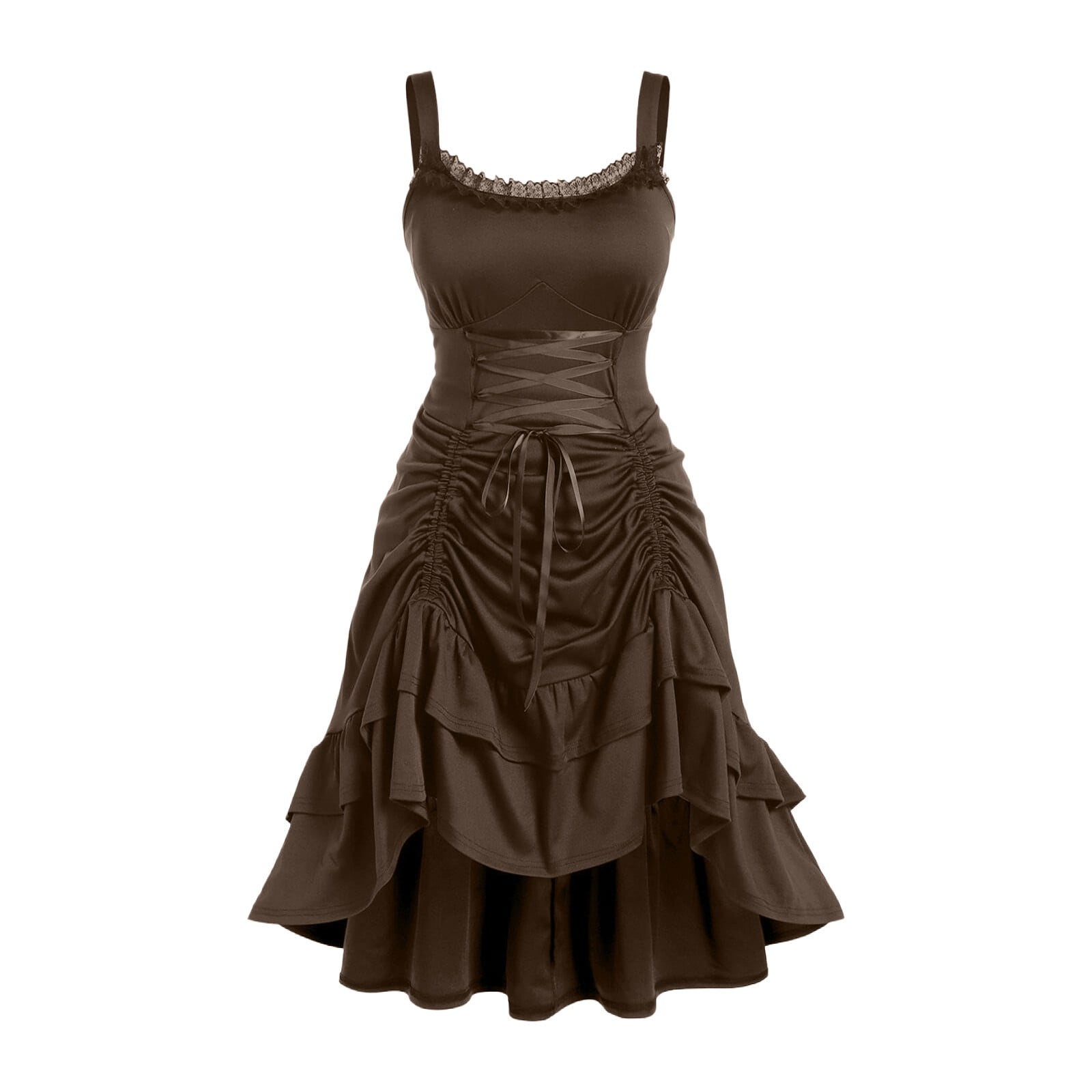 Meichang Gothic Dress for Women Renaissance Sleeveless Spaghetti Strap ...
