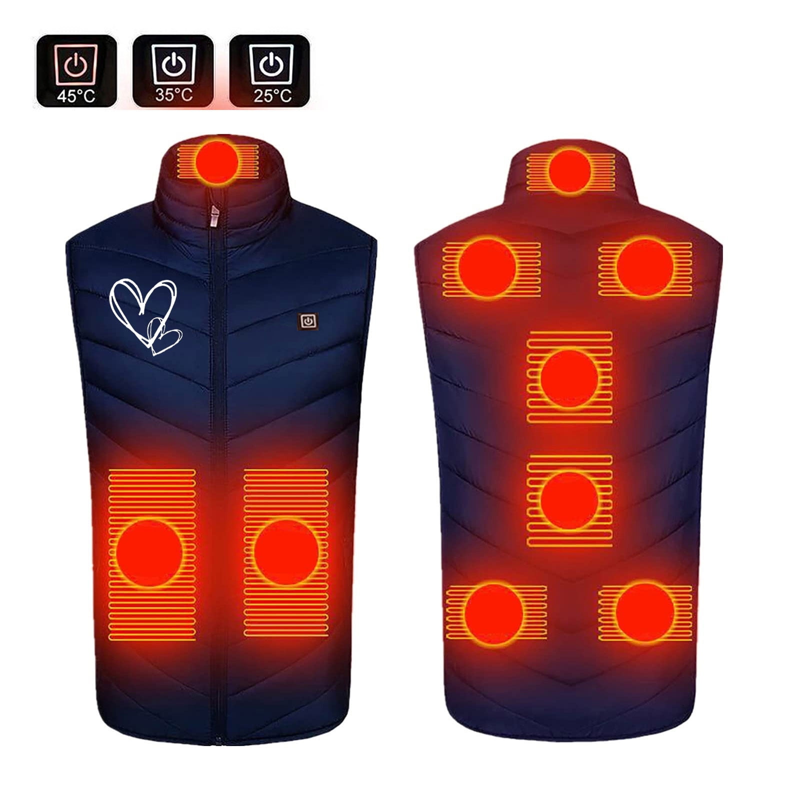 Meichang Outdoor Warm Heated Vest Jackets for Men Rechargeable USB ...